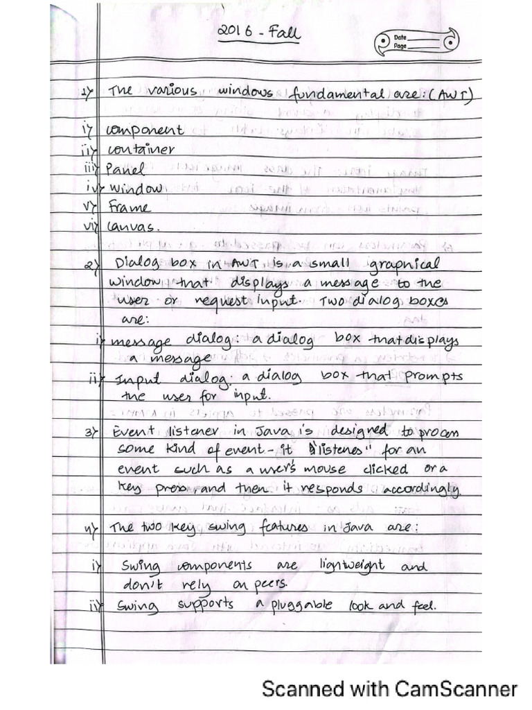 Advance Programming in Java Pokhara University Solved Answers | PDF