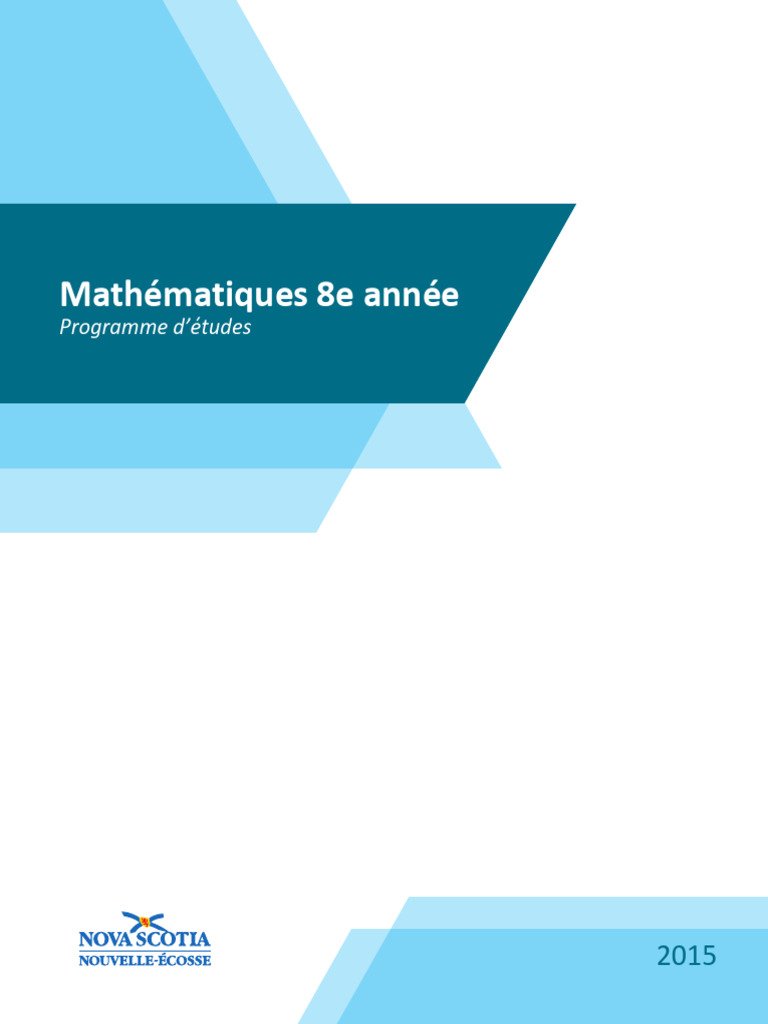 Mathématiques 8e Année Guide (2015) | PDF