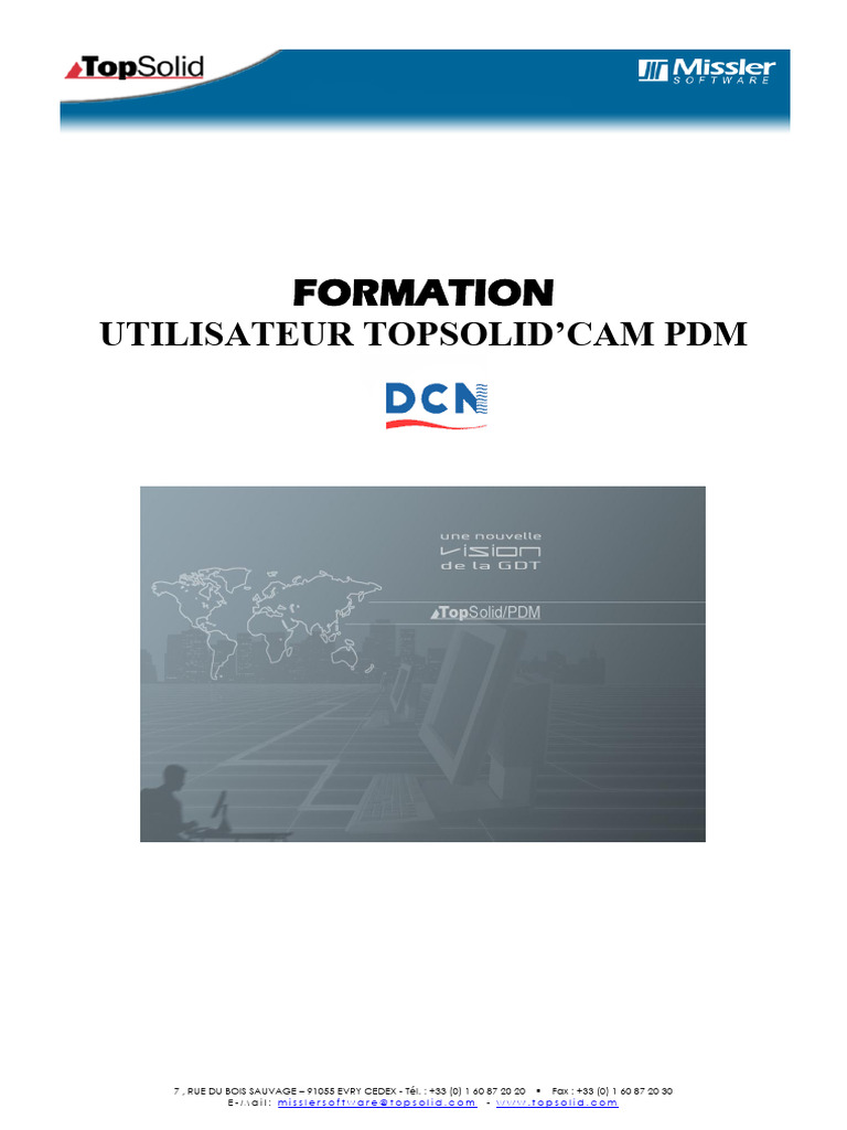 Manuel Formation Utilisateur PDM Cam | PDF