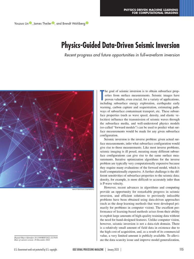 Physics Guided Data Driven Seismic Inversion Recent Progress and Future ... Physics Guided Data Driven Seismic Inversion Recent Progress and Future ...