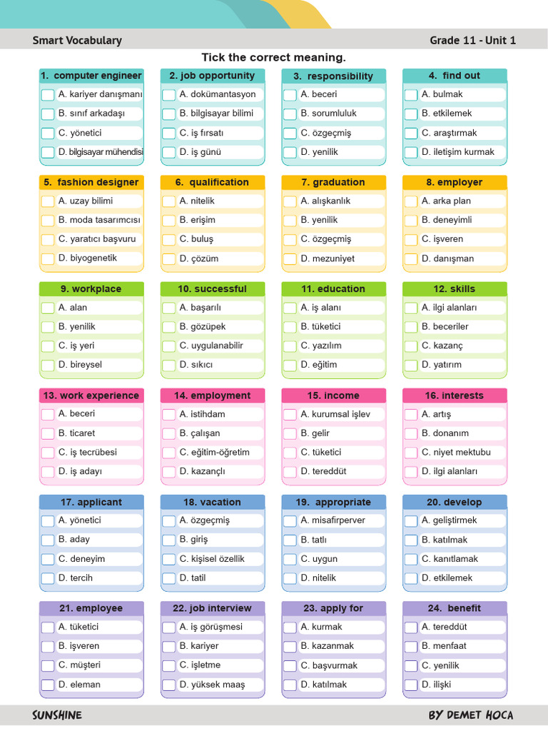 11.1 Smart Vocabulary | PDF