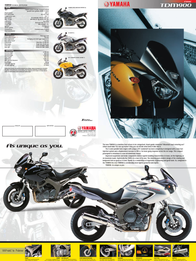 TDM 900 Brochure | PDF | Sports Cars | Vehicles