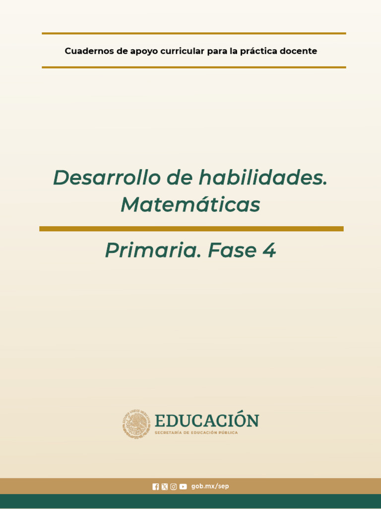 Cuadernillo Matematicas Fase 4 | PDF | Números | Enseñando