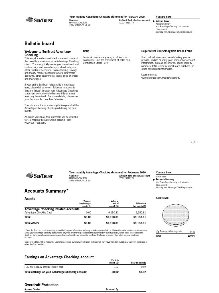 Bank Statement 2020 Flat | PDF