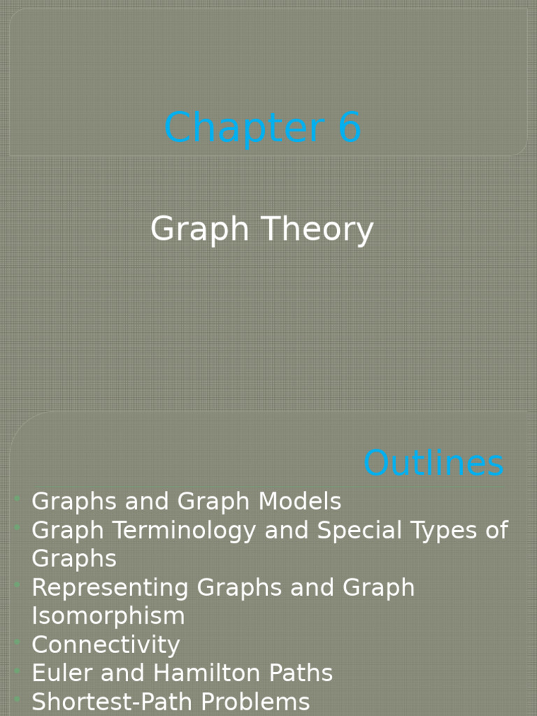 Chapter 6-Graph Theory | PDF