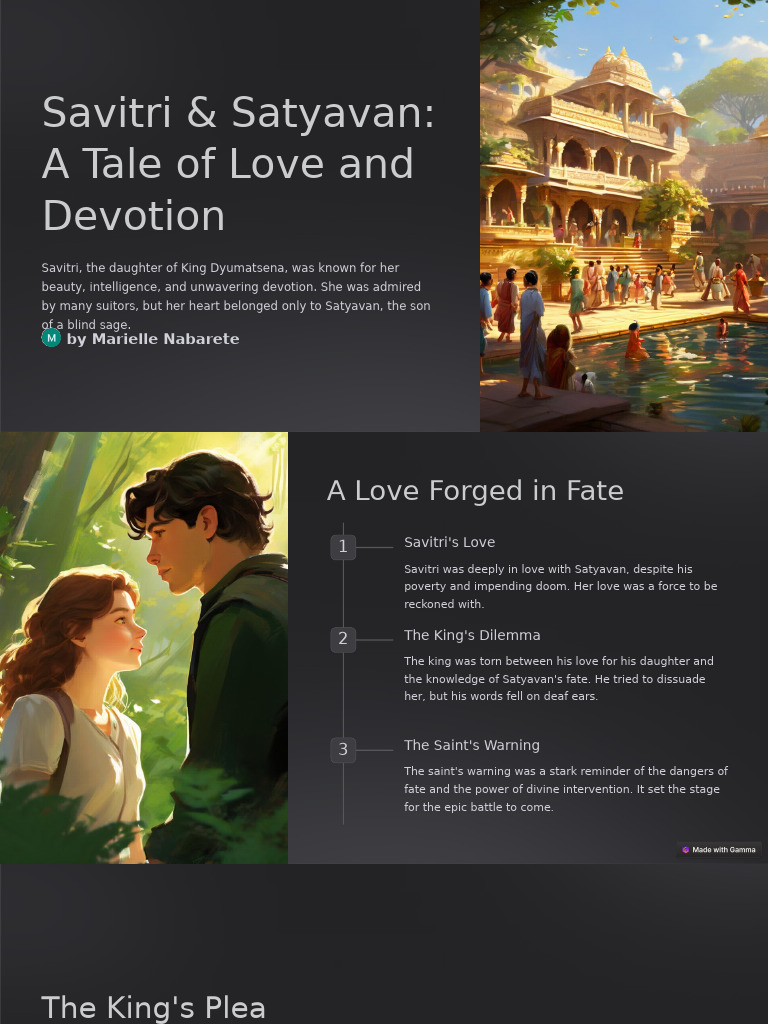 Savitri and Satyavan A Tale of Love and Devotion | PDF