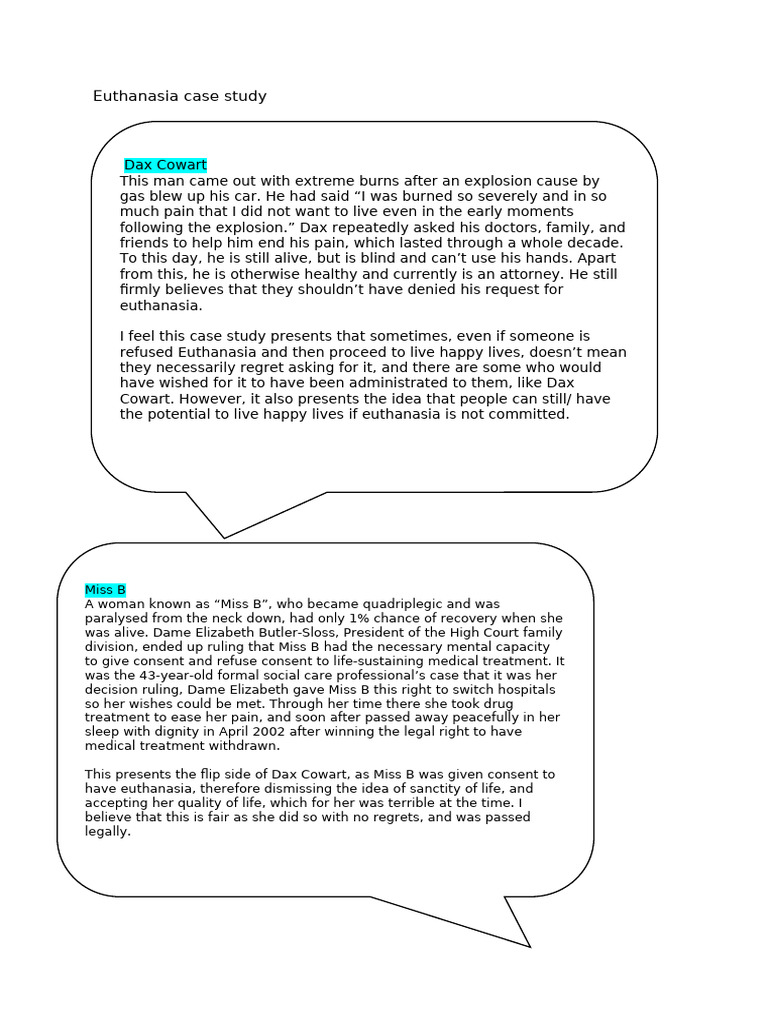 Euthanasia Case Study | PDF