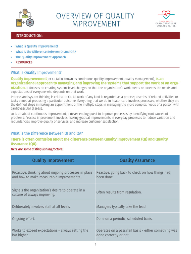 Overview of Quality Improvement | PDF | Quality Management | Business