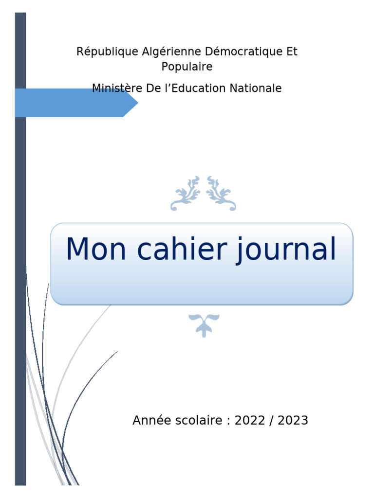 Cahier Journal Mostafa Ami | PDF