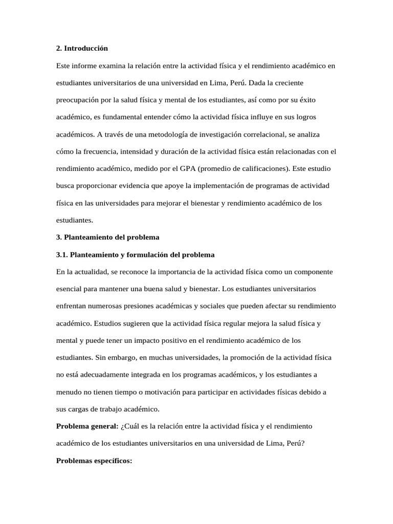 Informe de Investigación Final Estadistica | PDF