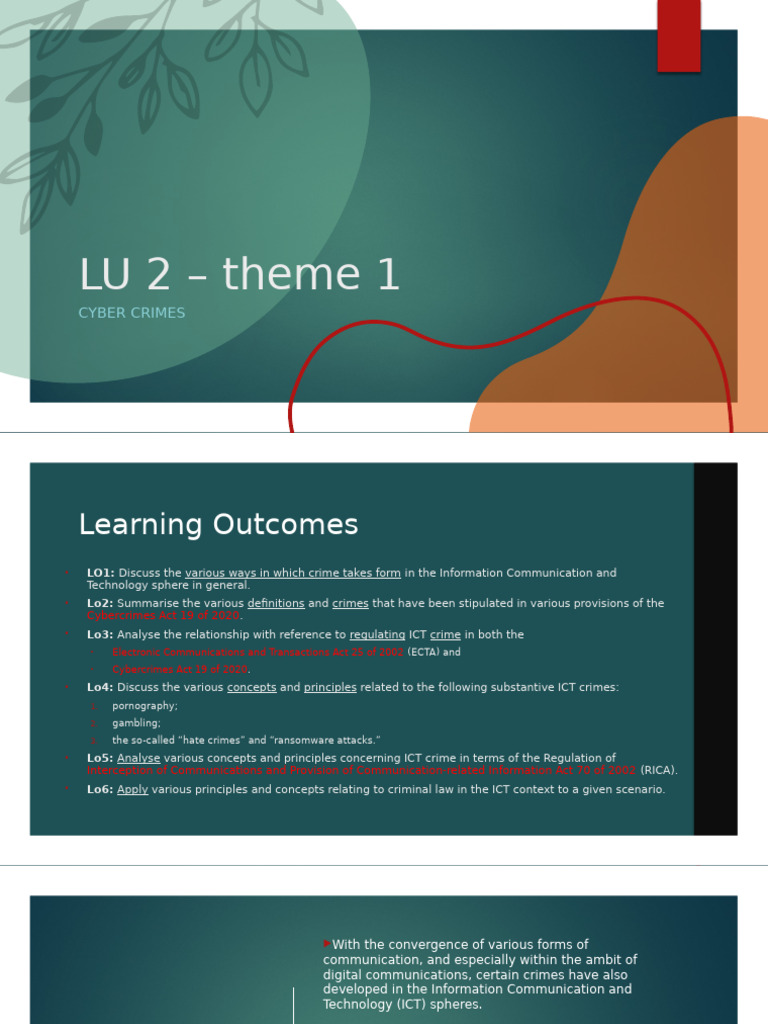 LU2 Theme 1 Lecture 1 | PDF