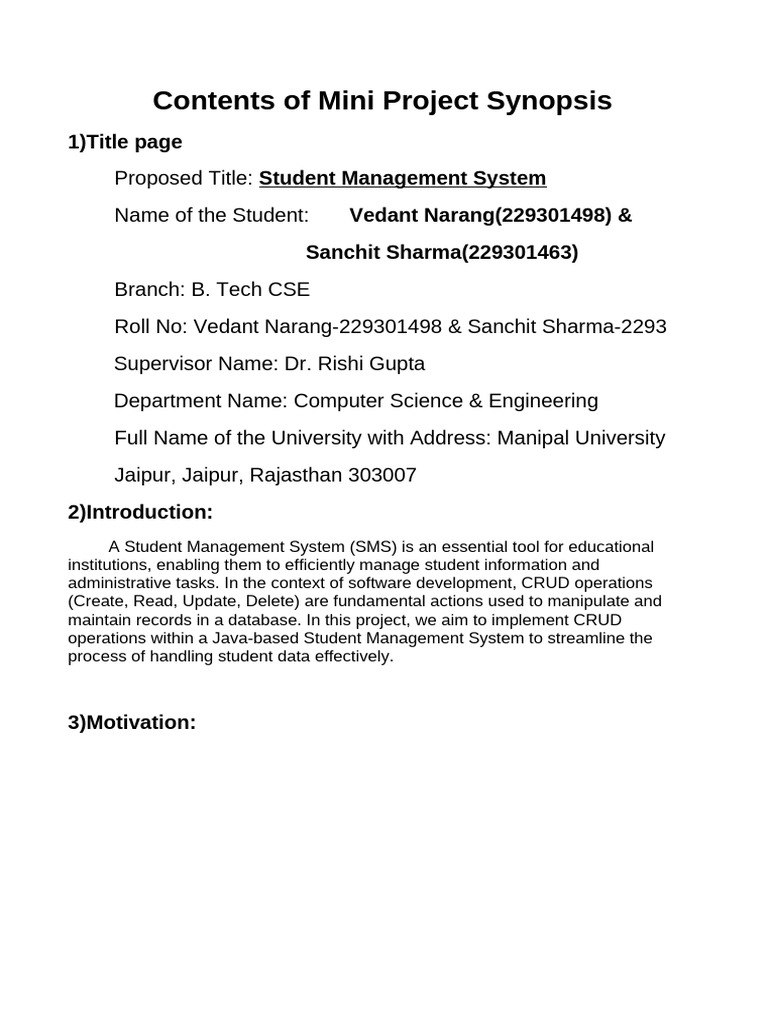 Student Management System | PDF
