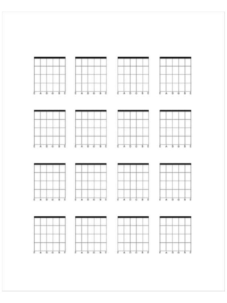 Blank Bass Guitar Chord Chart - JPG | PDF