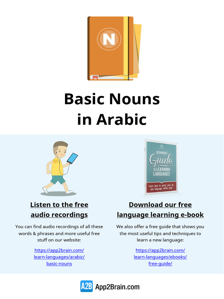 Arabic Basic Nouns | PDF | Languages | Foreign Language Studies