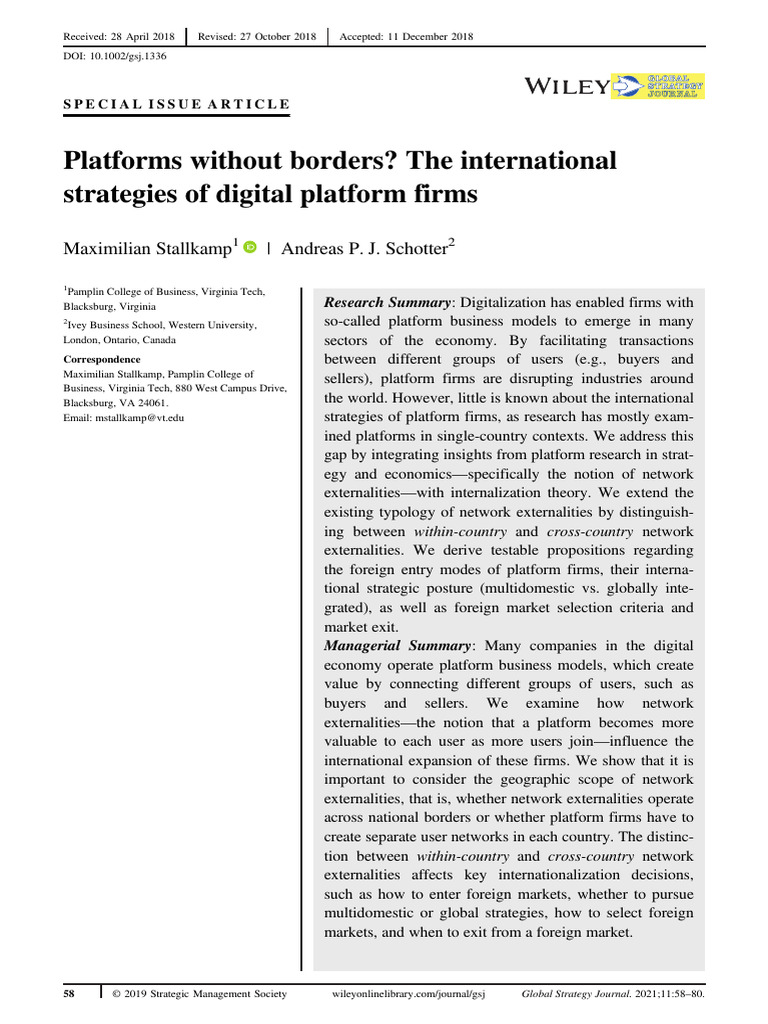 Stallkamp Schotter Platforms Without Borders | PDF