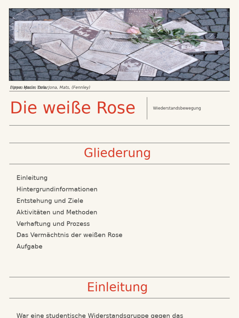 Die Weiße Rose GL | PDF