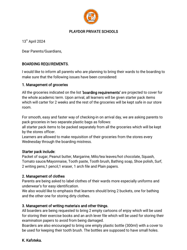 Boarding Requirements (1) - 1 | PDF
