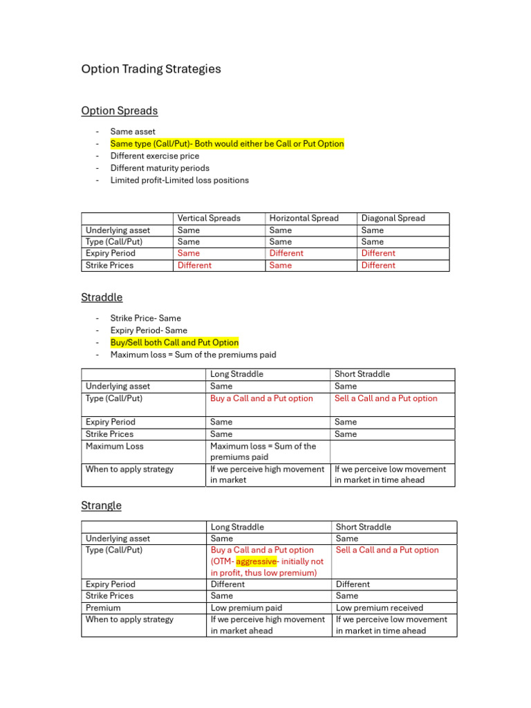 Chapter 5 - Option Strategies | PDF | Finance & Money Management