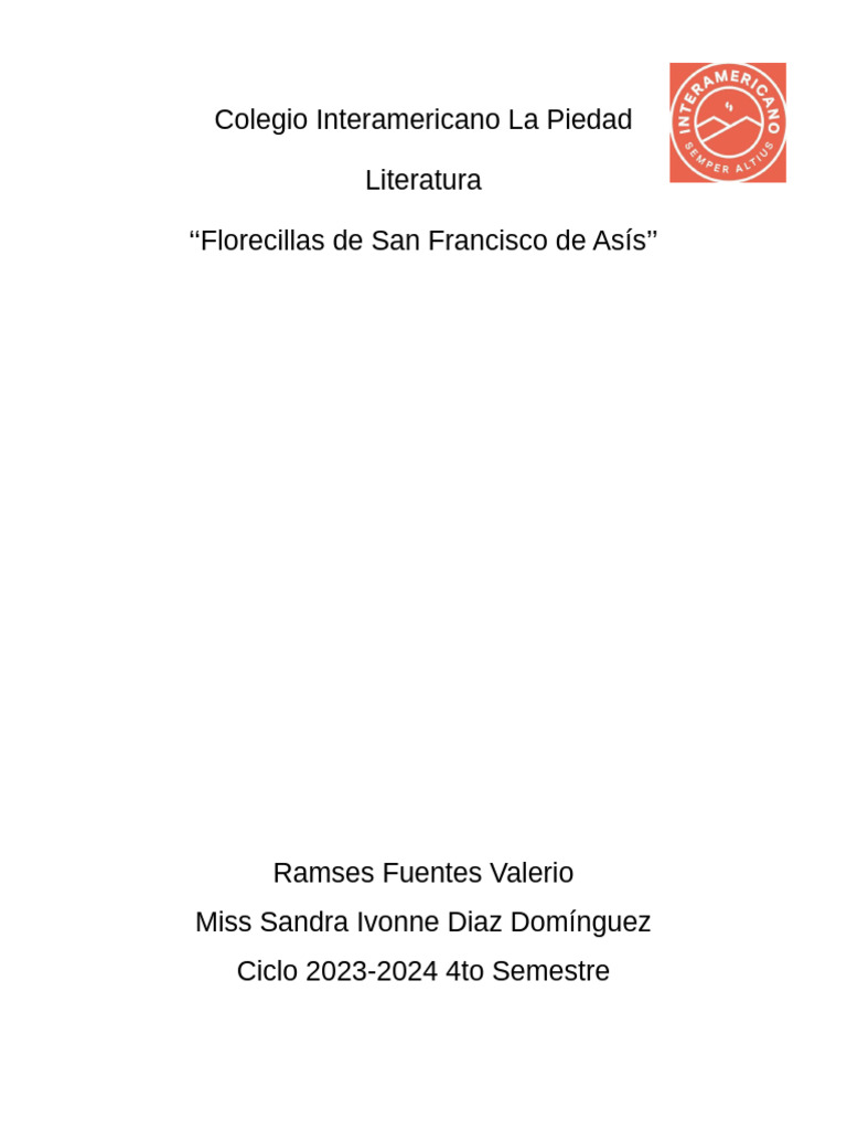 Florecillas de San Francisco de Asís Resumen | PDF