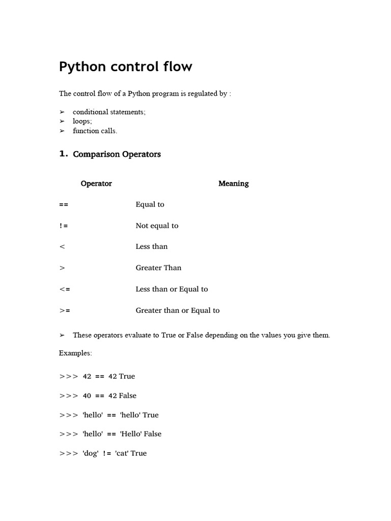 2 Control Flow | PDF | Boolean Data Type | Computers 2 Control Flow | PDF | Boolean Data Type | Computers
