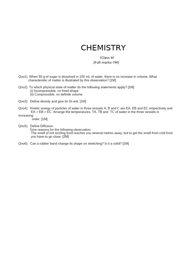 Chem 9 | PDF