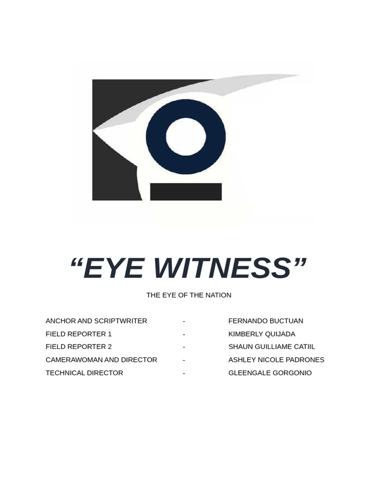 Eye Wtiness Script | PDF