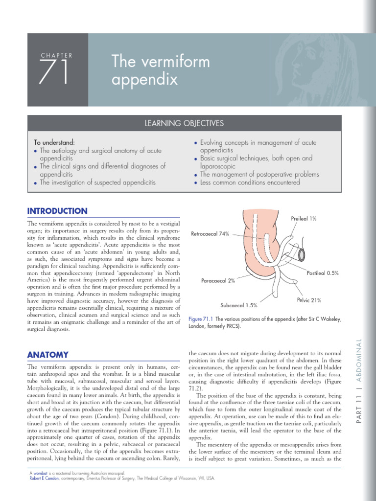 Appendix Surgery | PDF