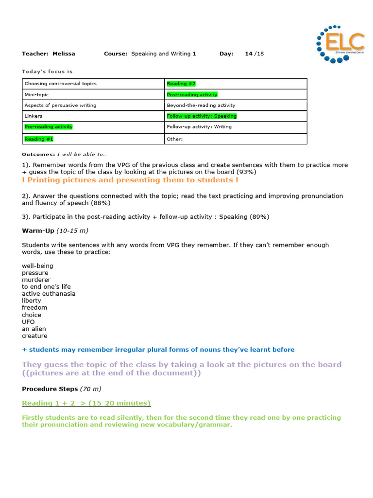 SW1 - Day 14 - Guns Control in The USA - Reading - Speaking | PDF