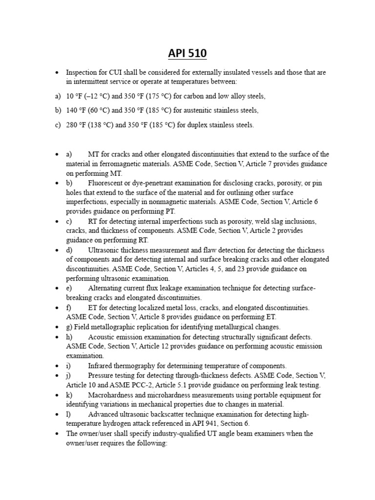 Interview API 510 - ALL CODES | PDF