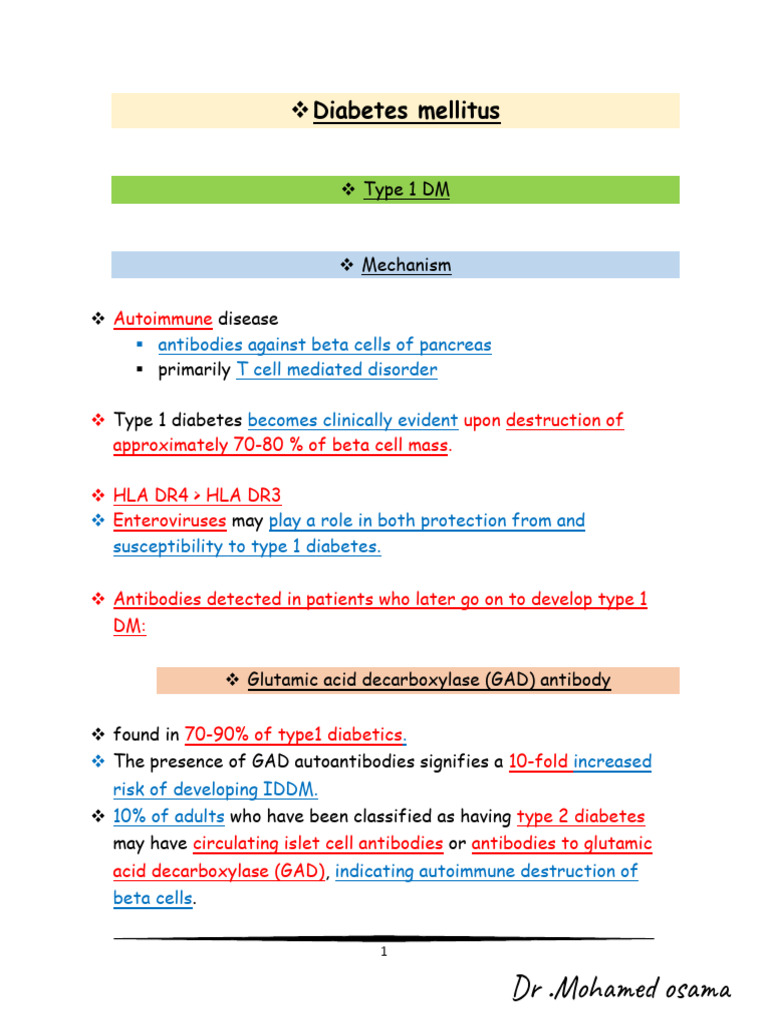 9 - DM - (Types + Complications) | PDF