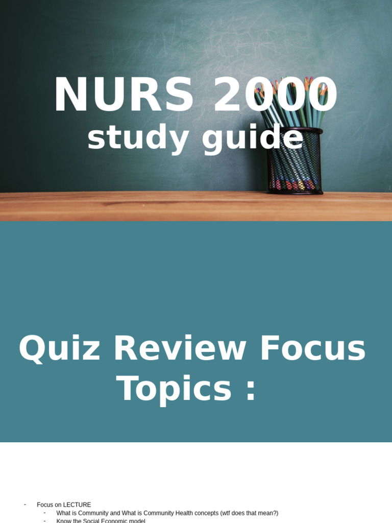 2000 Study Guide | PDF