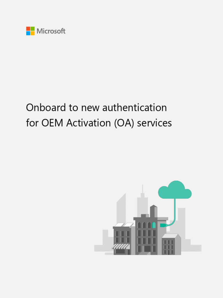 Onboard To New Authentication For OEM Activation (OA) Services | PDF