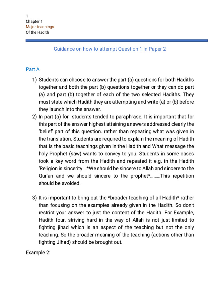 How To Attempt Q1 Paper 2 | PDF