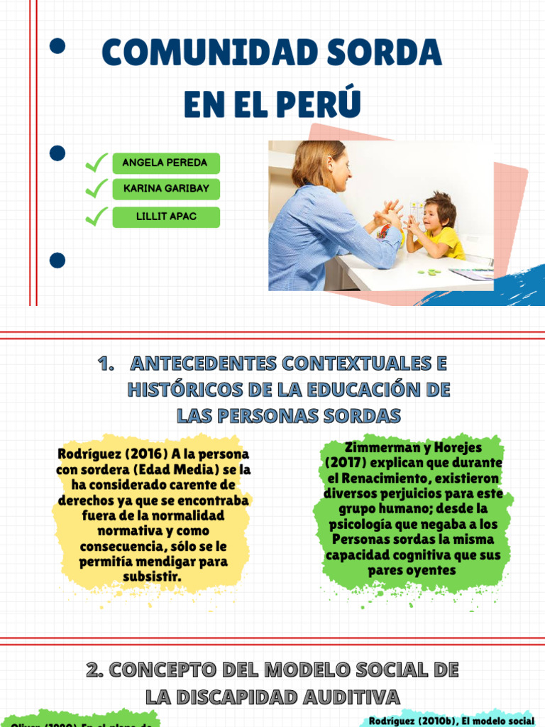 Comunidad Sorda Exposicion | PDF | Invalidez | Lenguaje de señas