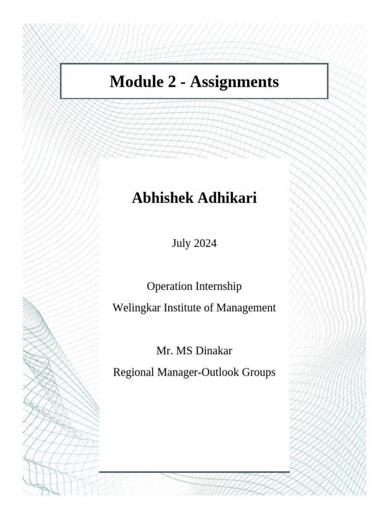 Module 2 - ASSIGNMENT - OUTLOOK | PDF