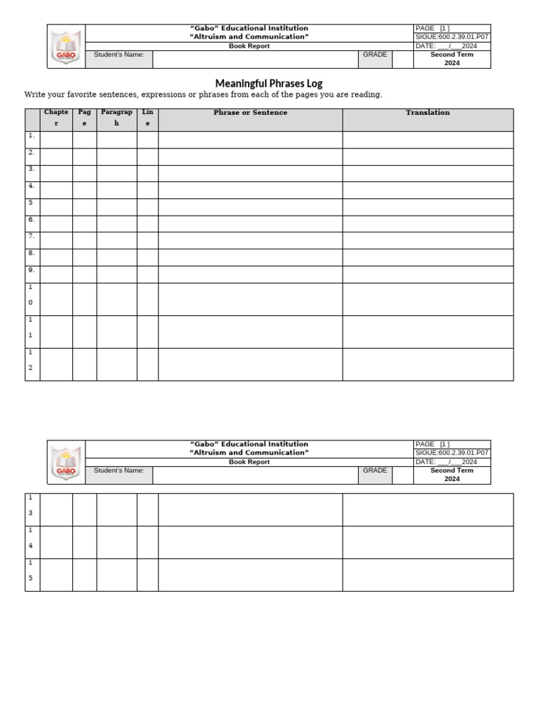 Book Report Phase 2nd Term | PDF | Languages | Foreign Language Studies