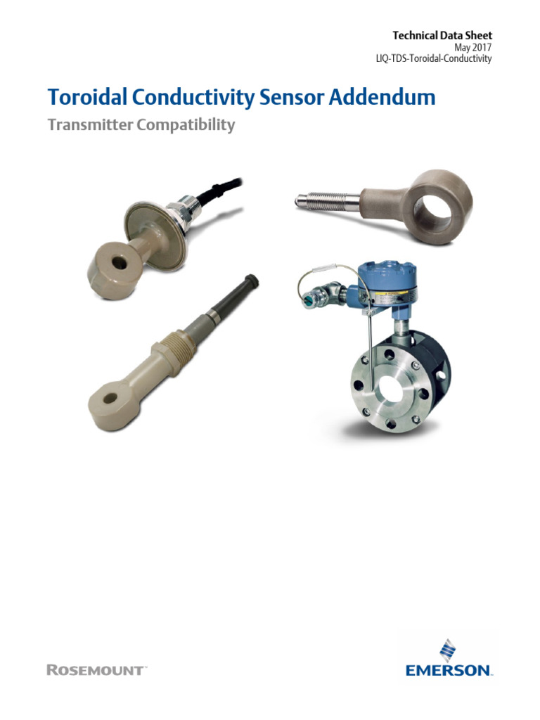 Technical Data Sheet Toroidal Conductivity Sensor Addendum Transmitter ...
