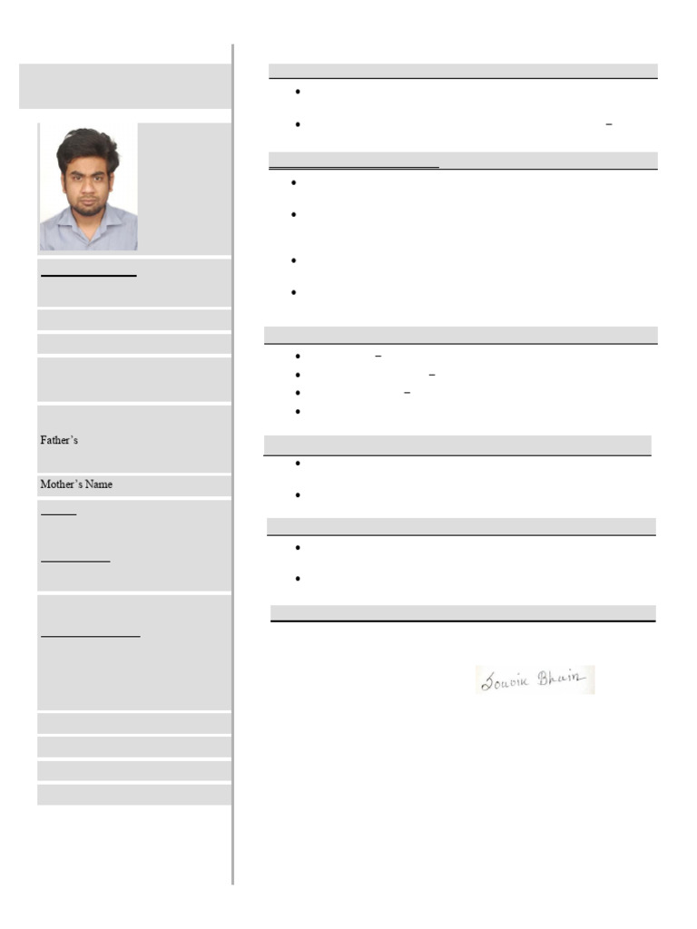 Souvik Bhuin CV PDF | PDF