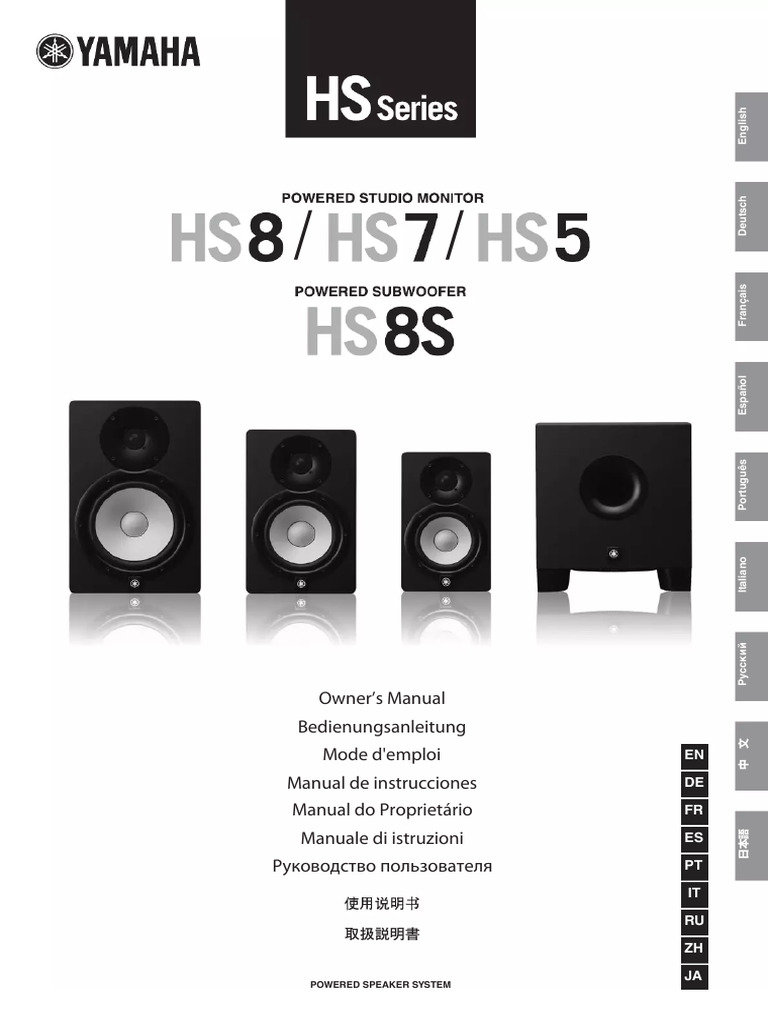 Mode D'emploi Yamaha HS5 (20 Des Pages) | PDF