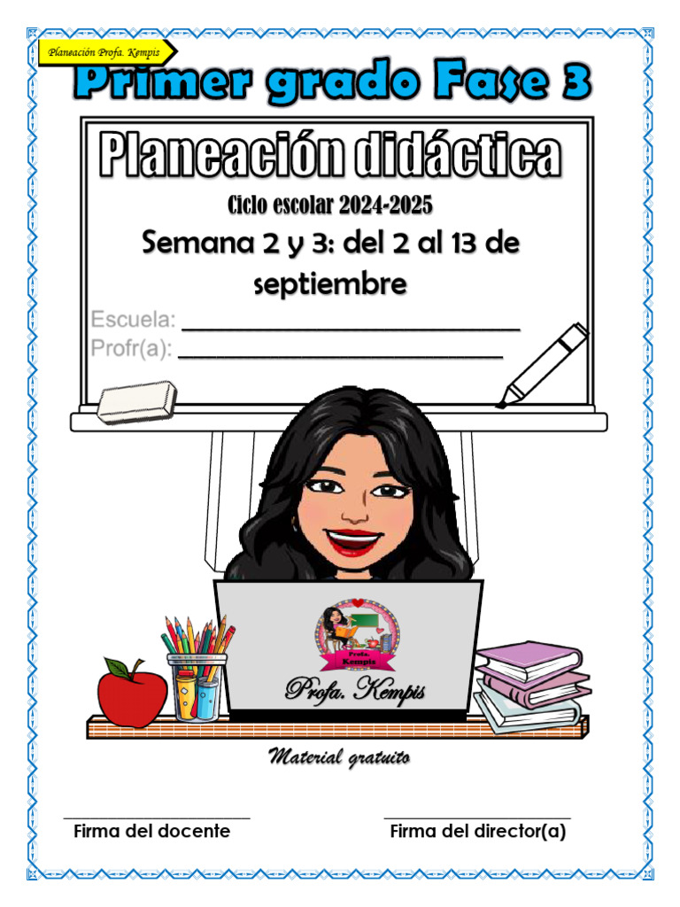 1° S2 y 3 Planeación Profa. Kempis | PDF | Alfabeto | Evaluación