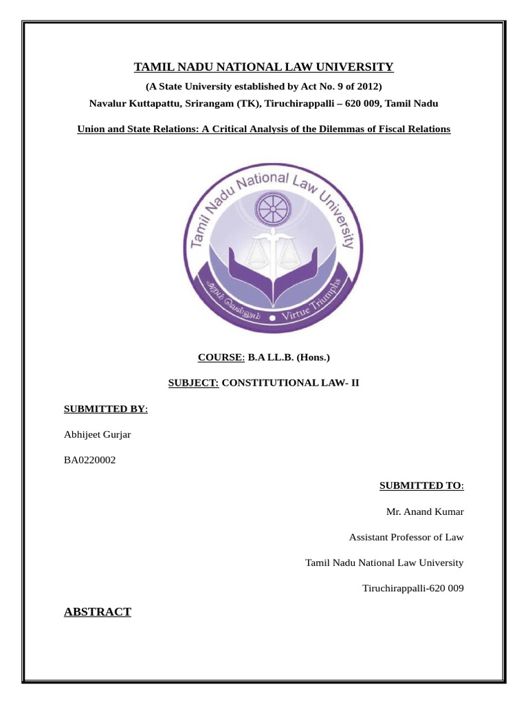 Synopsis Consti-Ii | PDF