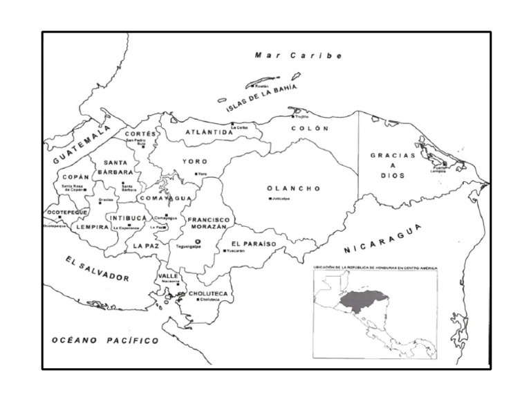 Mapa Politico de Honduras HN | PDF