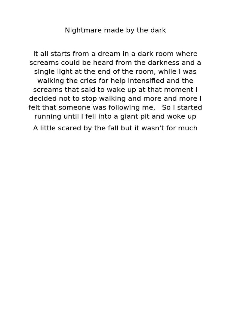 Nightmare Made by The Dark | PDF