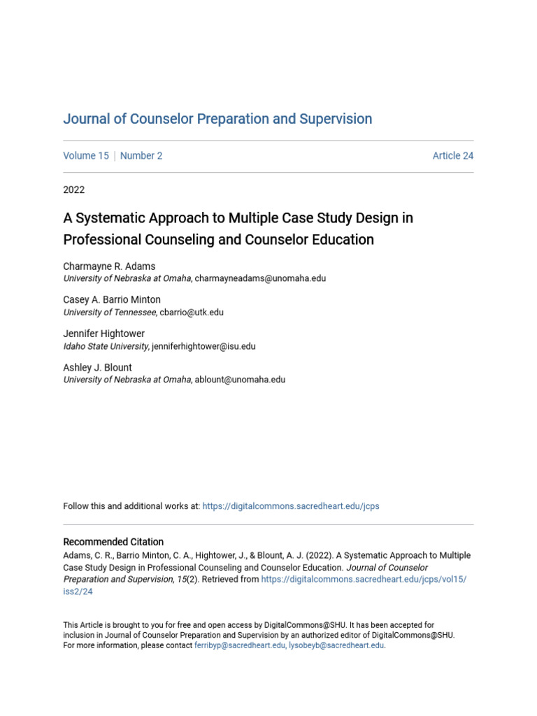 Multiple Case Study Design | PDF | Methodology | Self-Improvement