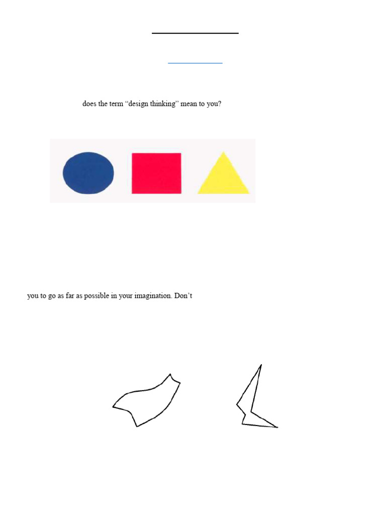 Design Thinking Lab 1 | PDF