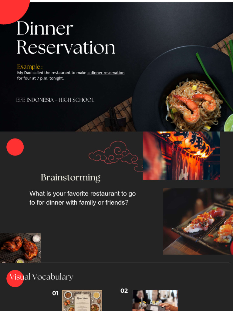 HS Dinner Reservation | PDF