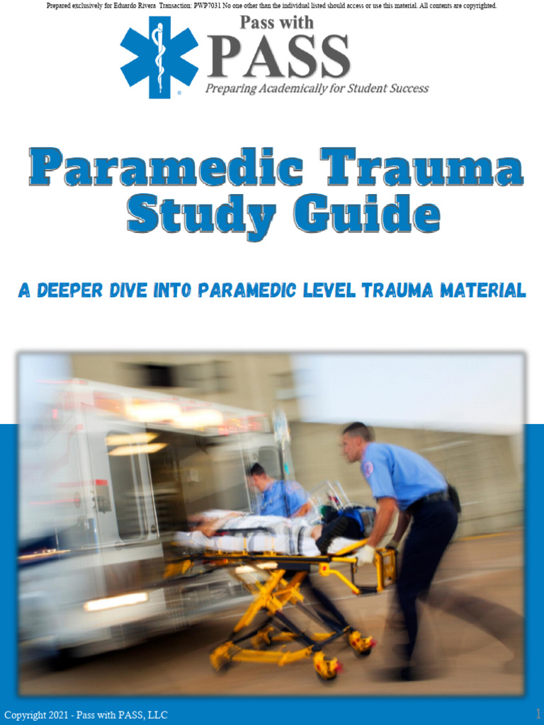Paramedic Trauma Study Guide (Ebook) | PDF