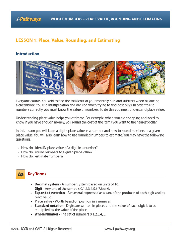 L.1 - Place-Value-Rounding-and-Estimating | PDF