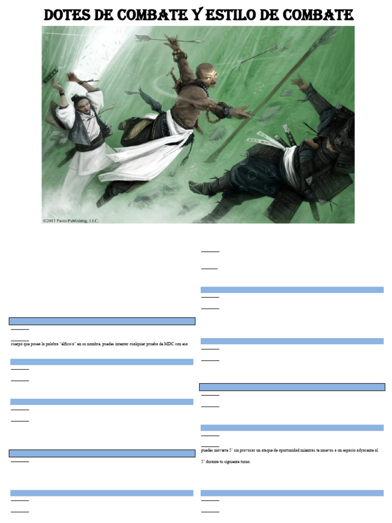 Combate, Estilo de Combate | PDF