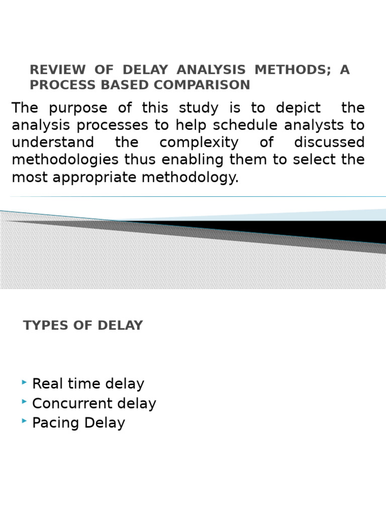 Review of Delay Analysis Methods | PDF